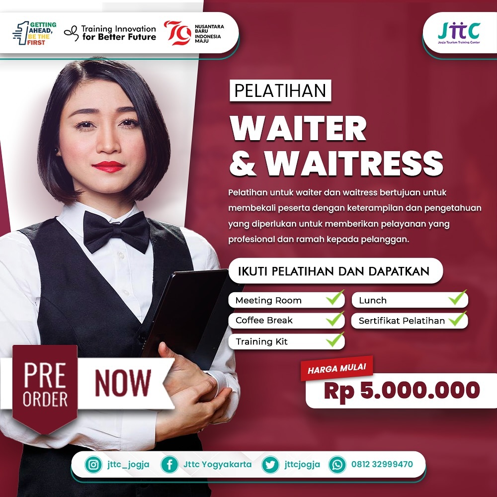 Pelatihan Waiter dan Waitress - Jogja Tourism Training Center